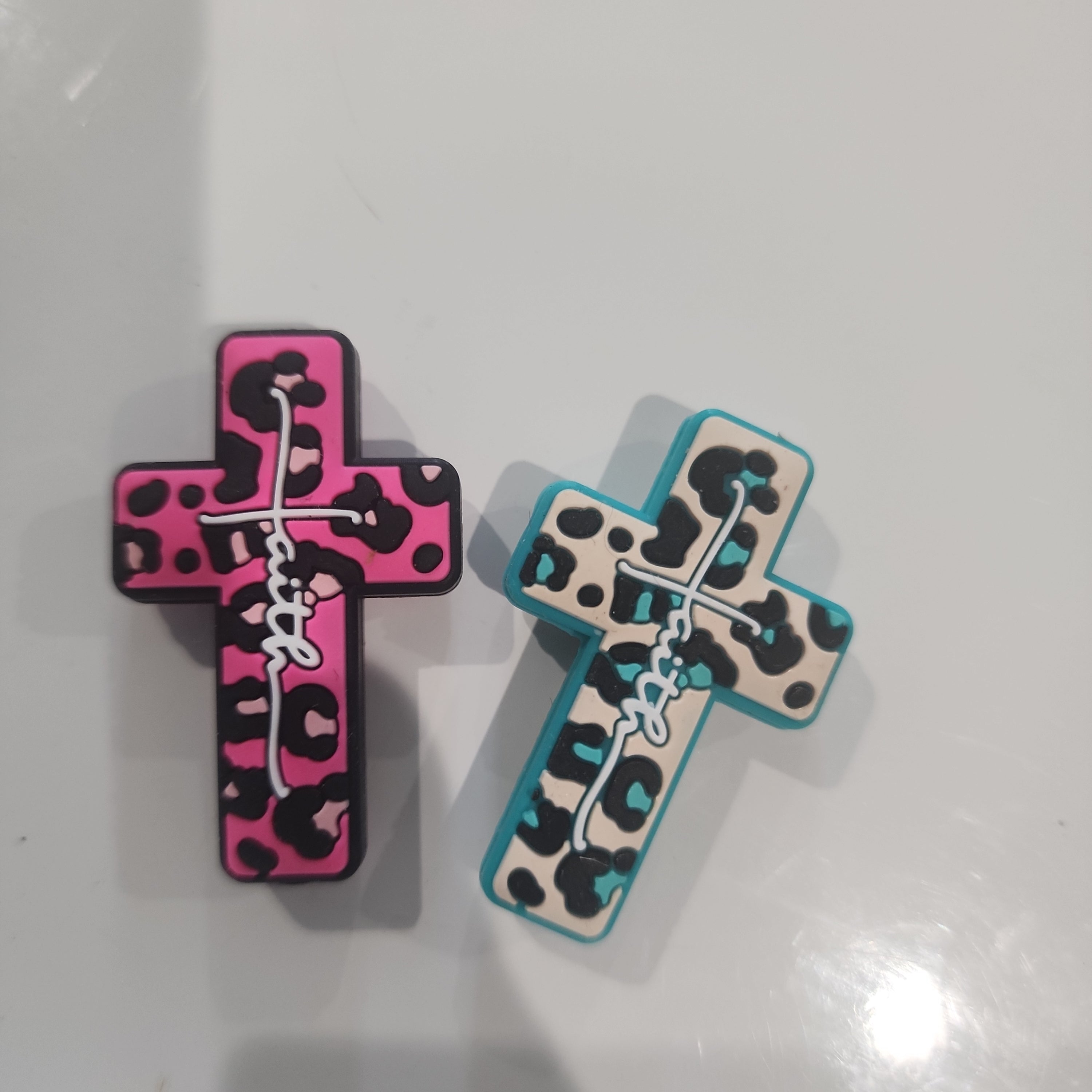 Faith cross religious silicone focal bead custom exclusive design ...