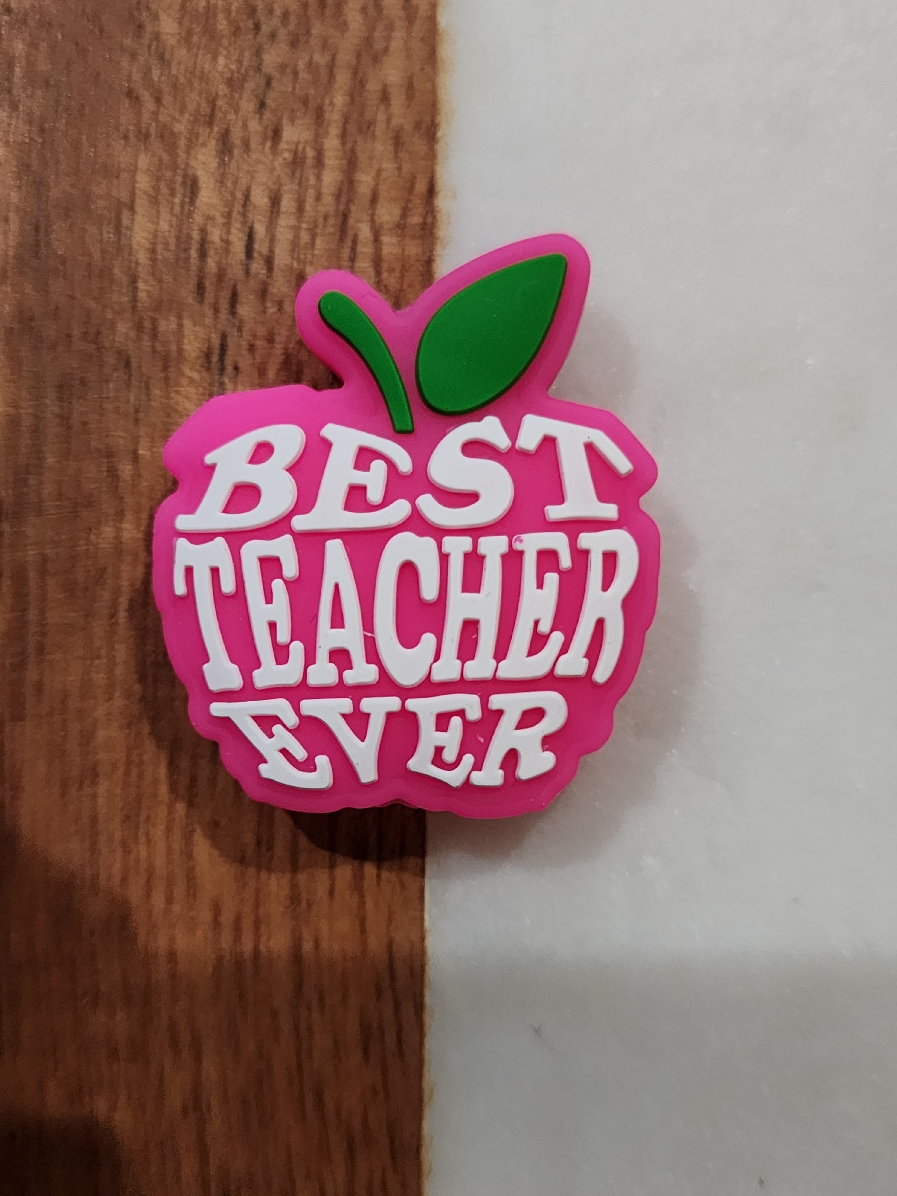 Best teacher apple pink-I25 – Daisyland & Co