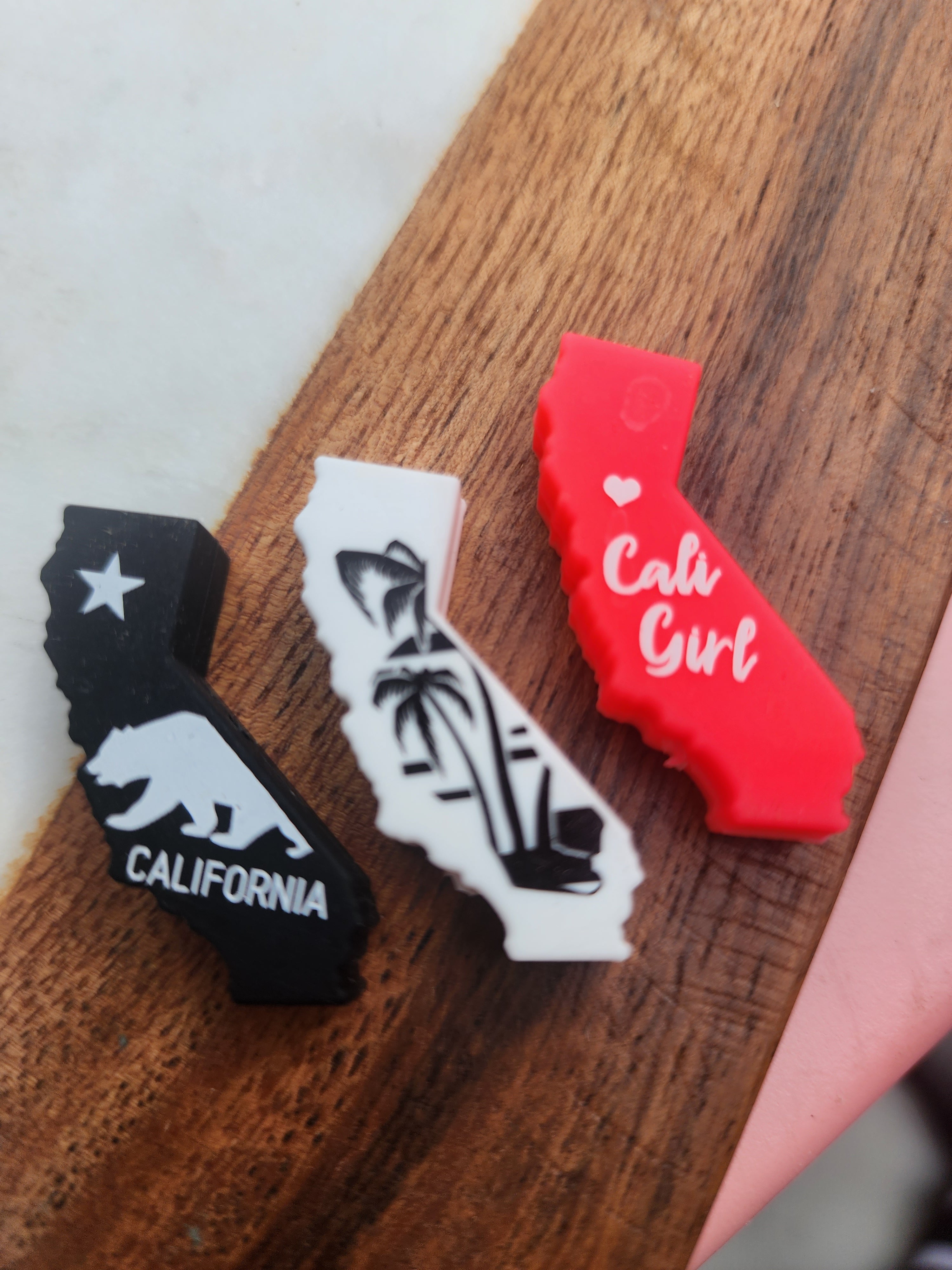 California state printed bead exclusive custom silicone bead Californi ...