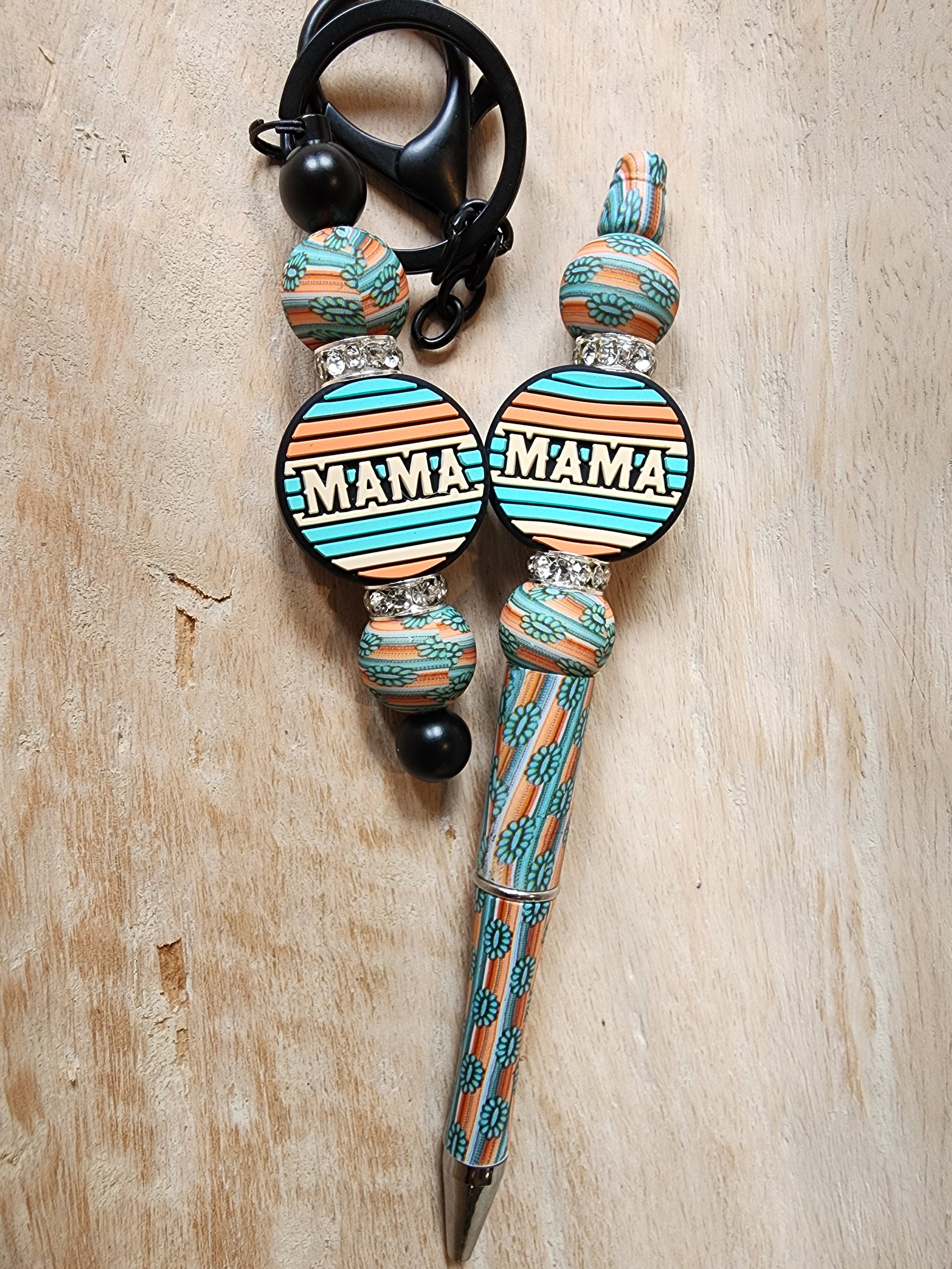 Serape mama bead pen and Keychain set – Daisyland & Co