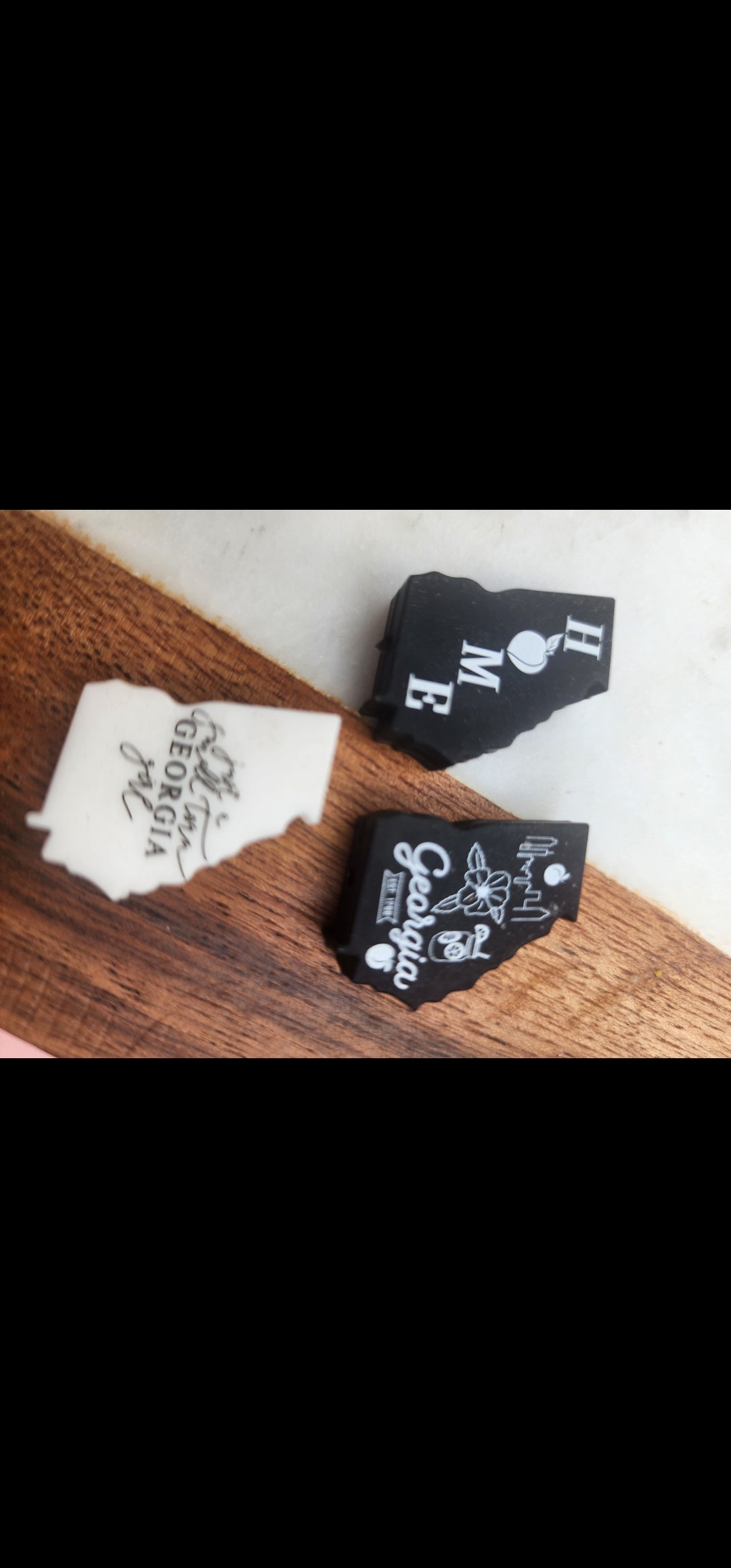 Georgia state printed state beads custom exclusive silicone beads ...