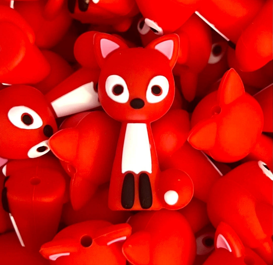 Custom exclusive collab silicone focal bead beads fox foxes – Daisyland ...