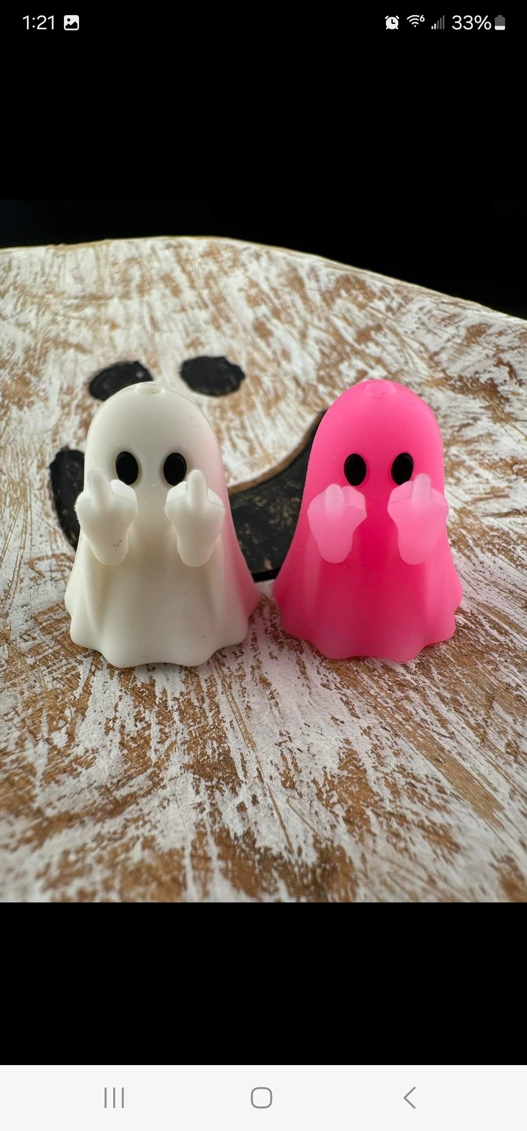 3d flipping the bird ghost fuck off ghost custom collab silicone beads ...